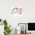 PFFTCH Laughing Rage Face Comic Meme Poster | Zazzle