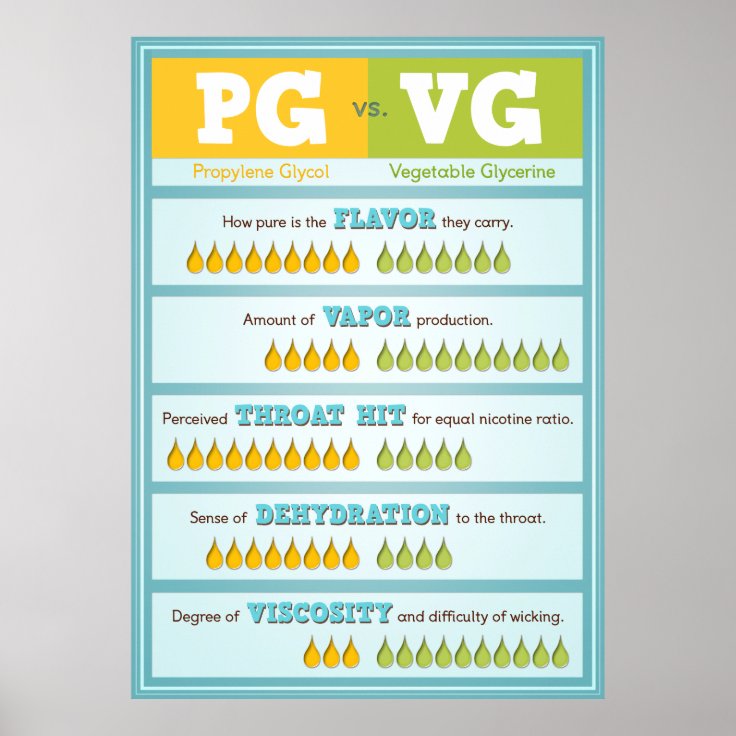 PG vs VG Infographic Poster | Zazzle