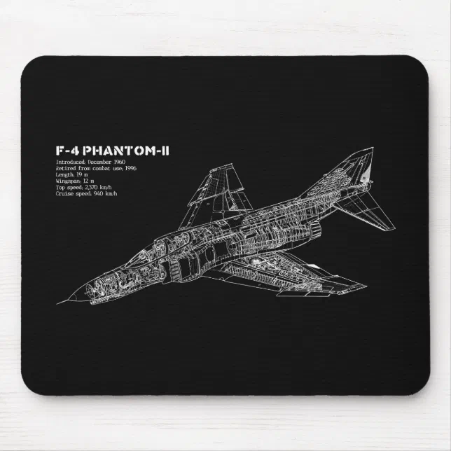 Phantom Fighter Jet (Supersonic Aircraft) Pilot Mouse Pad | Zazzle