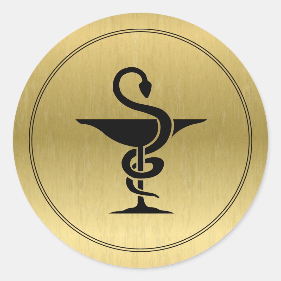 Pharmacist - Bowl of Hygeia Symbol Sticker | Zazzle