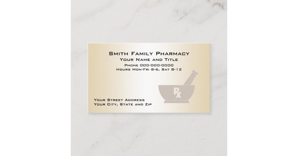 Pharmacist Business Card | Zazzle