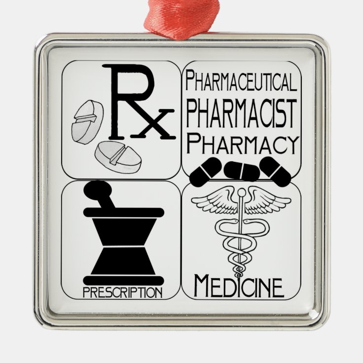 PHARMACIST CHRISTMAS ORNAMENT PHARMACY RX | Zazzle