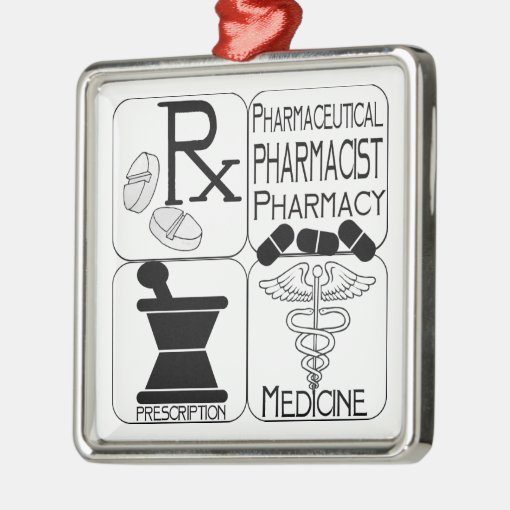 PHARMACIST CHRISTMAS ORNAMENT PHARMACY RX | Zazzle