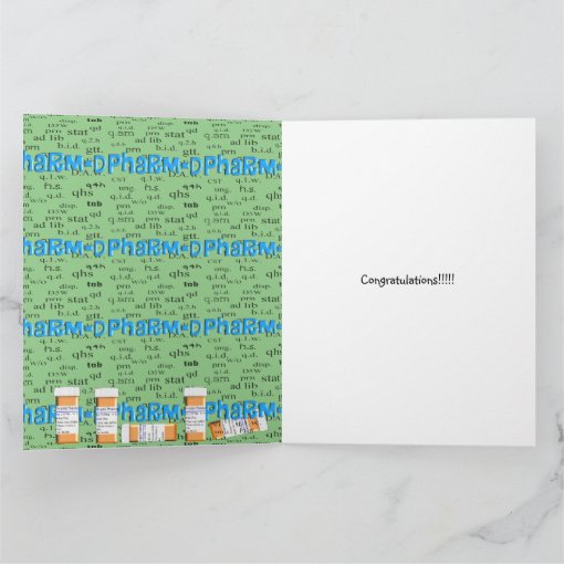 Pharmacist 'Congratulations' Card | Zazzle