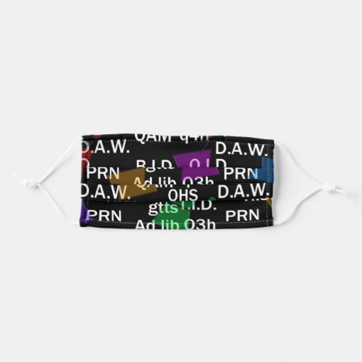 Pharmacist Face Mask Abbreviations | Zazzle