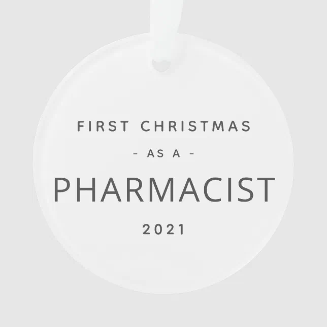Pharmacist First Christmas Modern Custom Holiday Ornament | Zazzle