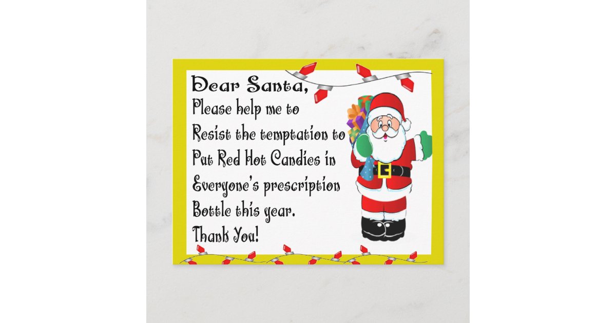 Pharmacist Funny Christmas Themed Gifts Holiday Postcard | Zazzle