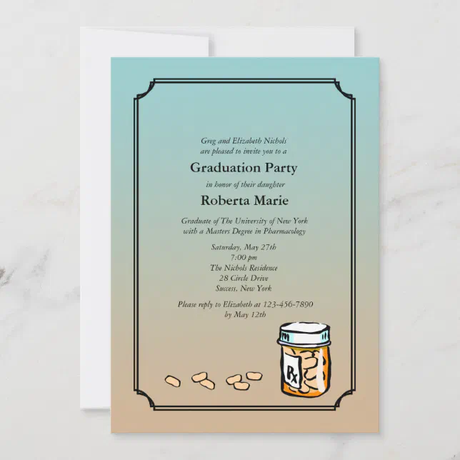 Pharmacist Graduation Invitation | Zazzle