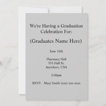 Pharmacist Graduation Invitations Rx Pad Design | Zazzle