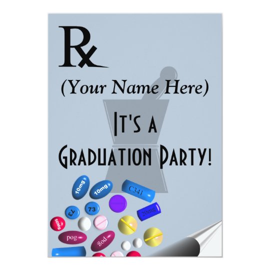 Pharmacist Graduation Invitations Rx Pad Design | Zazzle.com