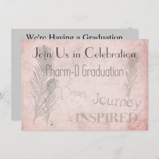 Pharmacist Graduation Invitations Soft Romance | Zazzle