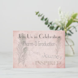 Pharmacist Graduation Invitations Soft Romance | Zazzle