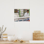 Pharmacist in a pharmacy poster | Zazzle