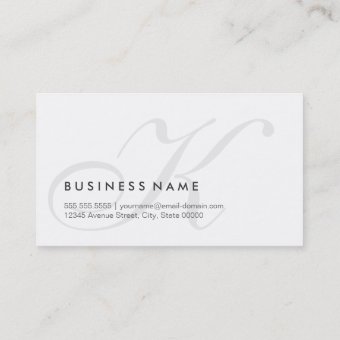 Pharmacist - Modern Swash Monogram Business Card | Zazzle