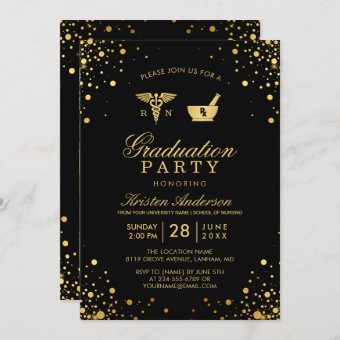 Pharmacist Nurse Practitioner Graduation Party Invitation | Zazzle