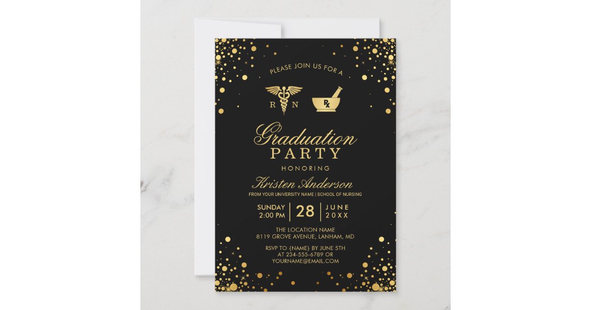 Pharmacist Nurse Practitioner Graduation Party Invitation | Zazzle