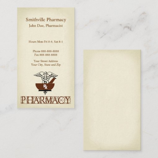 Pharmacist Pharmacy Business Card | Zazzle