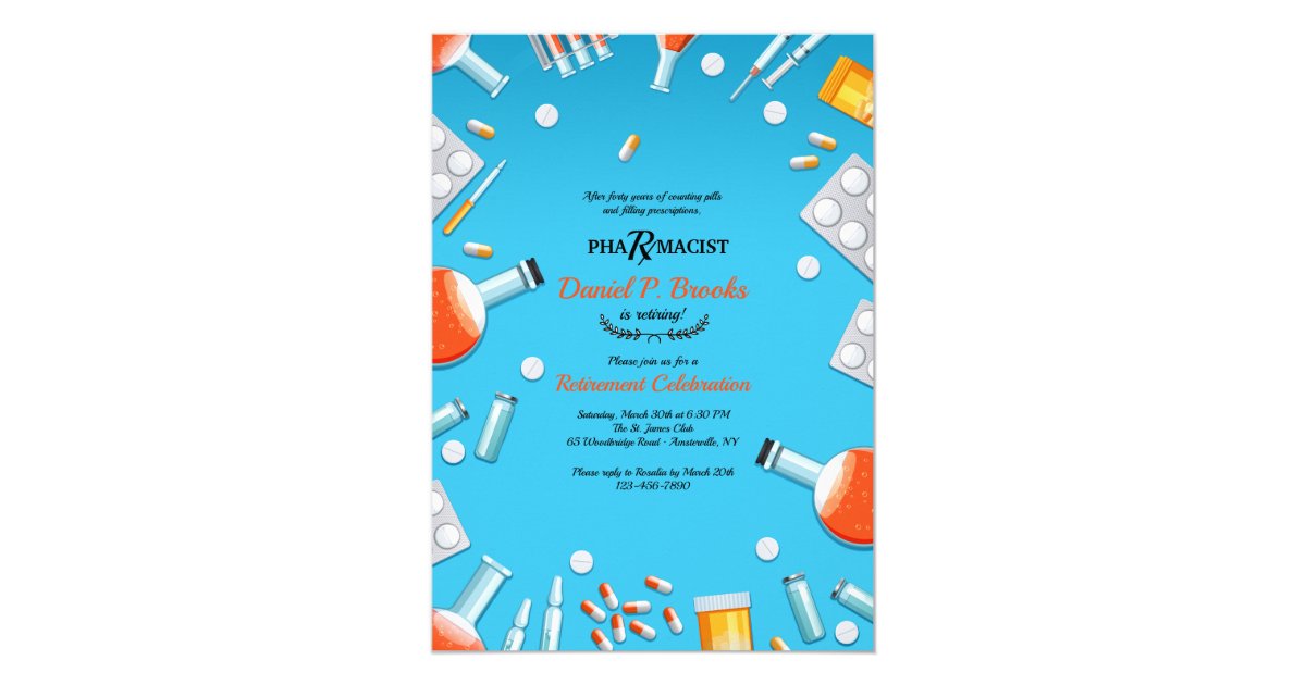 Pharmacist Retirement Party Invitation | Zazzle.com