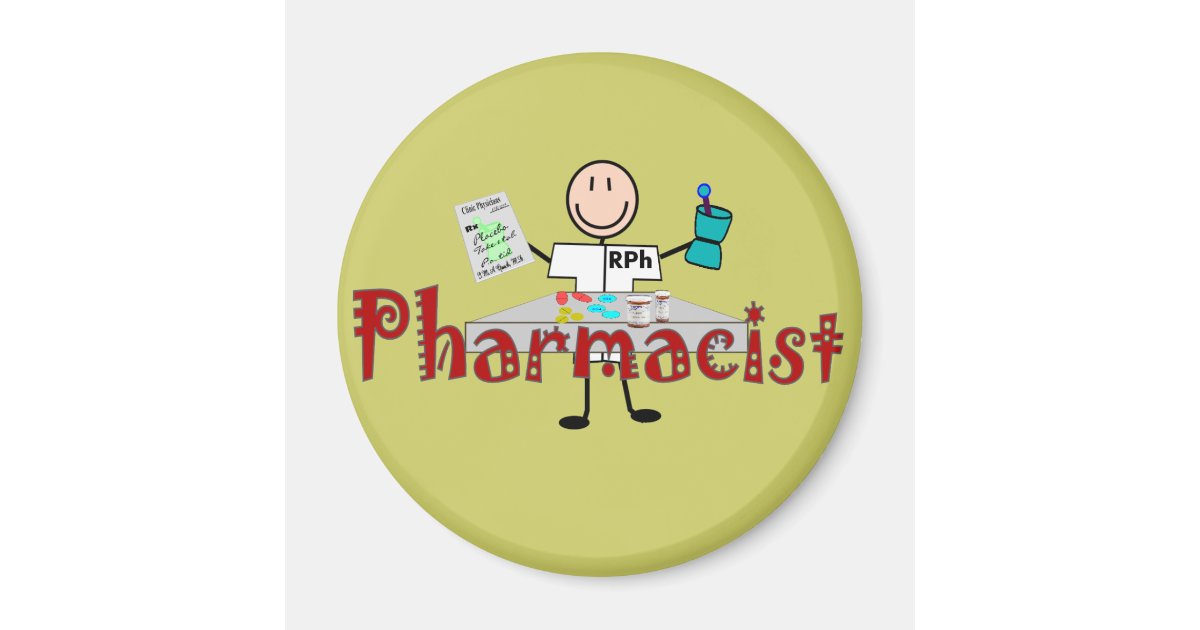 Pharmacist Stick Person--Gifts Magnet | Zazzle