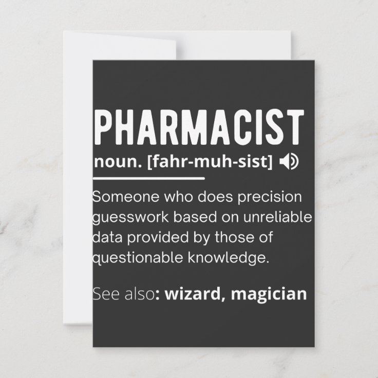 pharmacist thank you card | Zazzle