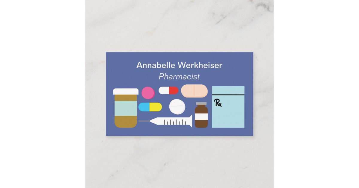 Pharmacists Pharmacy Drug Company Modern Business Card | Zazzle