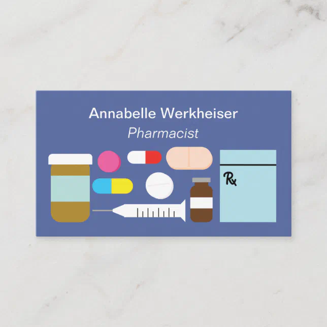 Pharmacists Pharmacy Drug Company Modern Business Card | Zazzle