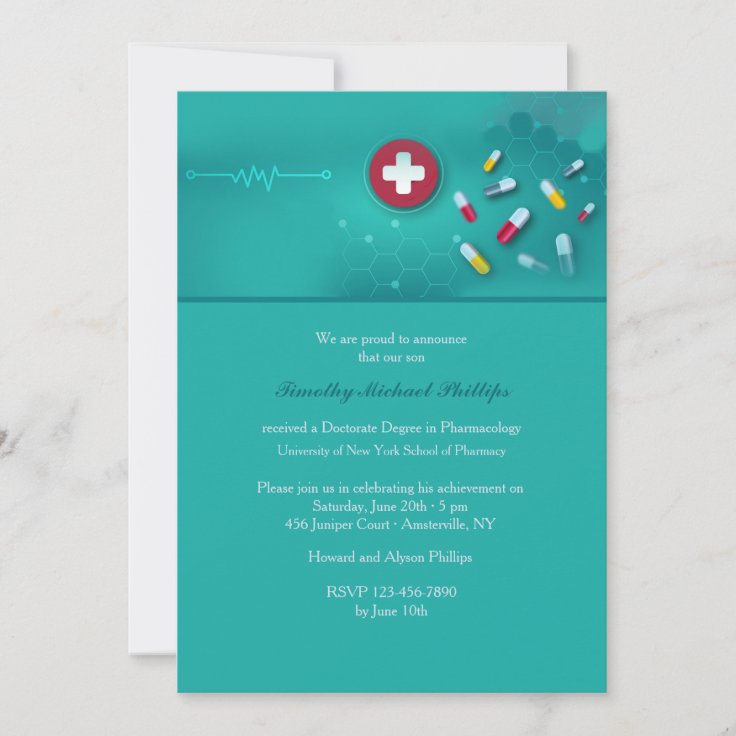 Pharmacology Graduation Invitation | Zazzle