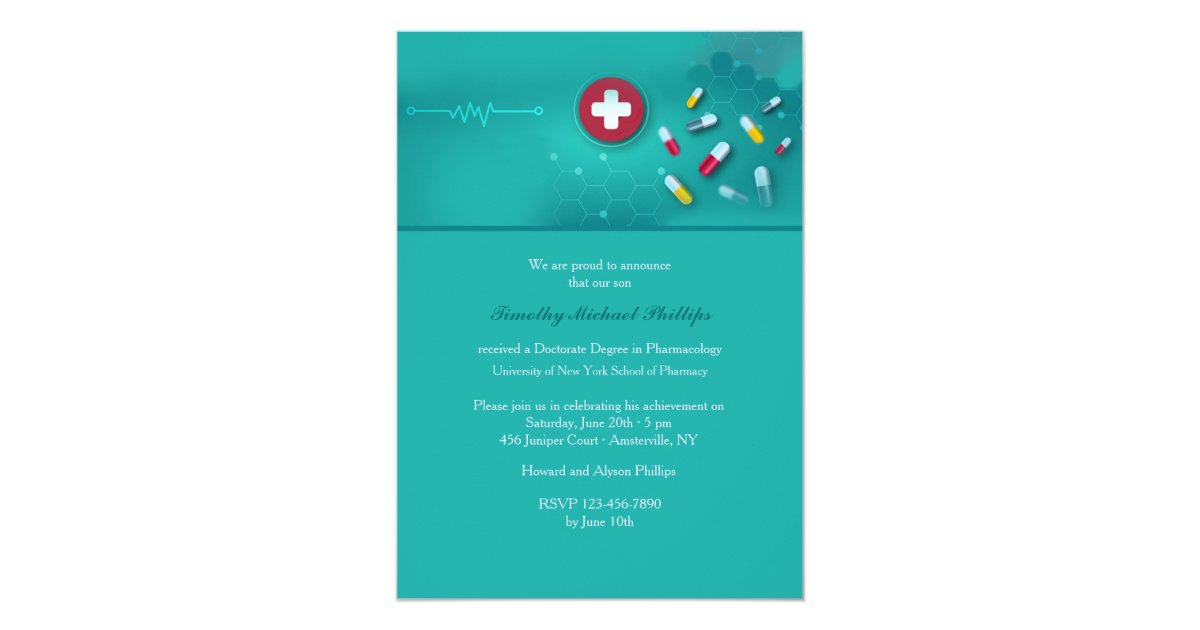 Pharmacology Graduation Invitation | Zazzle.com