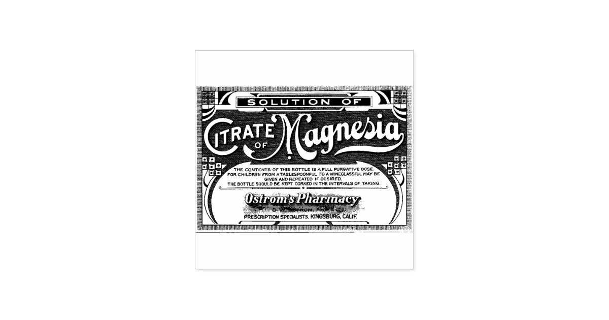 Pharmacy Apothecary Vintage Label Rubber Stamp | Zazzle