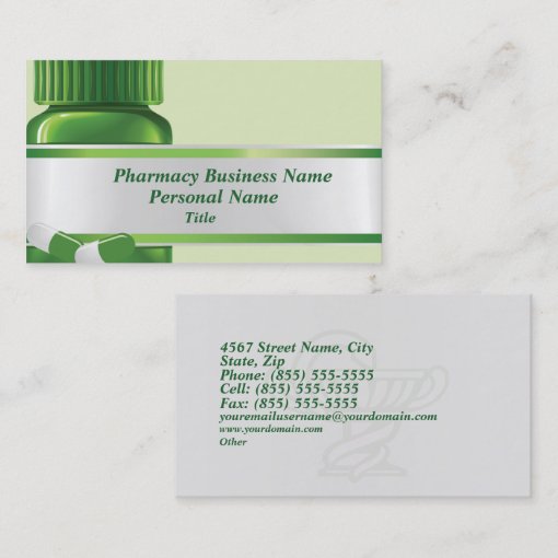 Pharmacy Business Business Card | Zazzle