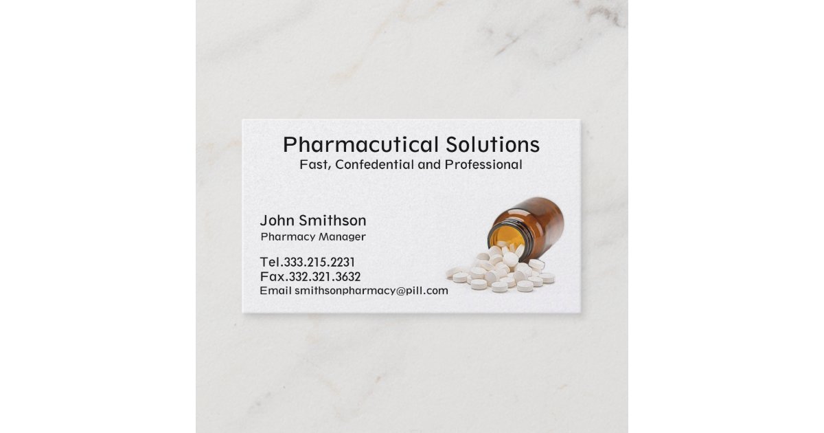 Pharmacy Business Card Pharmacist | Zazzle.com