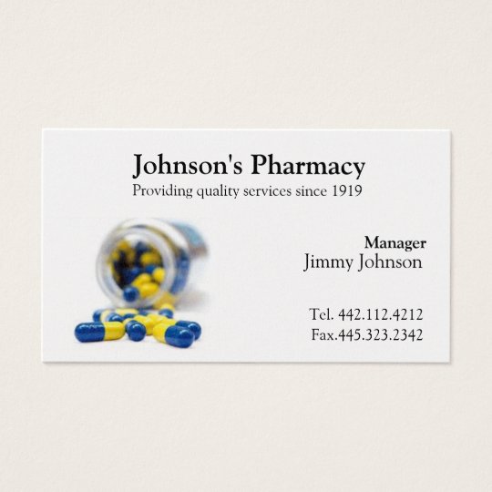 Pharmacy Business Card Pharmacist | Zazzle.com