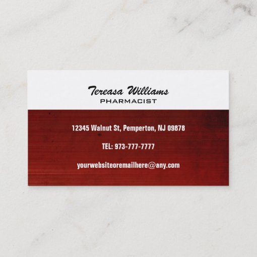 Pharmacy Business Cards -background changeable | Zazzle