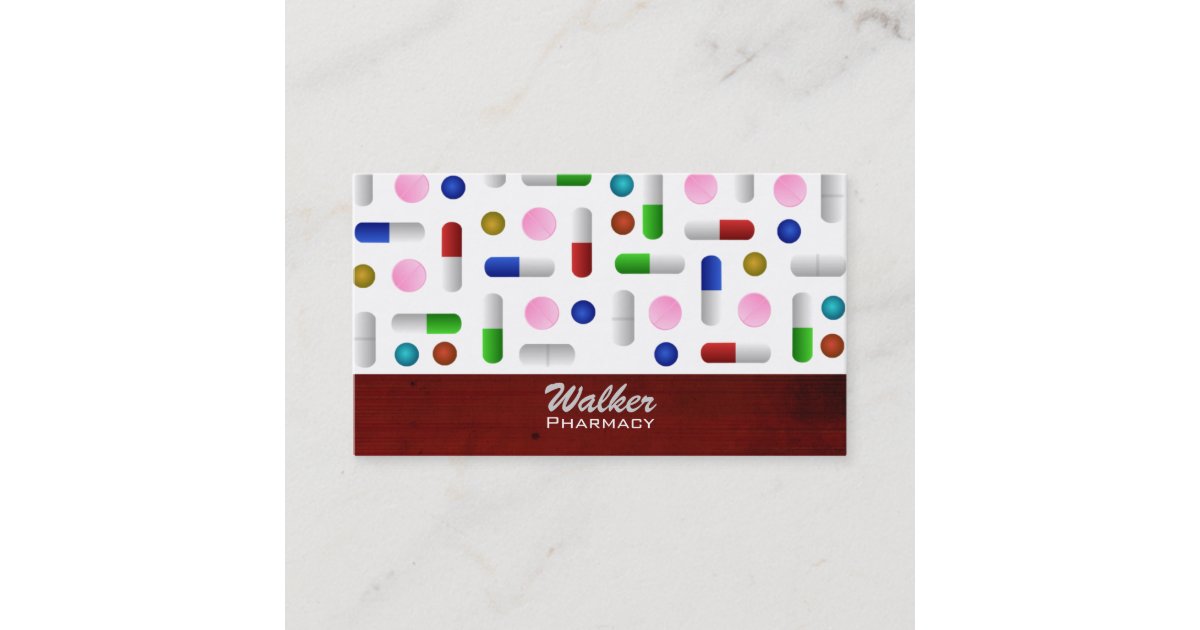 Pharmacy Business Cards -background changeable | Zazzle