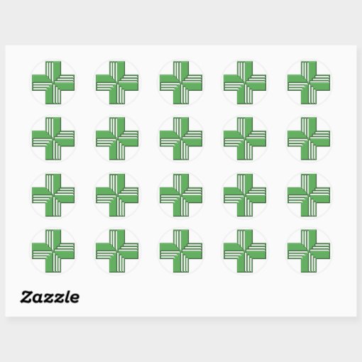 Pharmacy Cross Classic Round Sticker | Zazzle