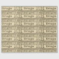 Pharmacy Drugs Medicine Vintage Retro Newspaper Ad Wrapping Paper | Zazzle