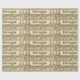 Pharmacy Drugs Medicine Vintage Retro Newspaper Ad Wrapping Paper | Zazzle