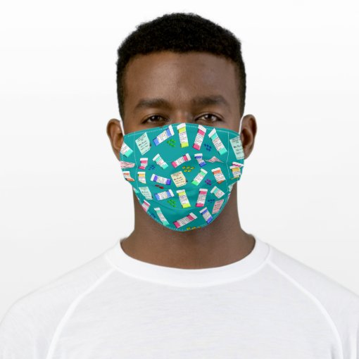 Pharmacy Face Masks Blue | Zazzle