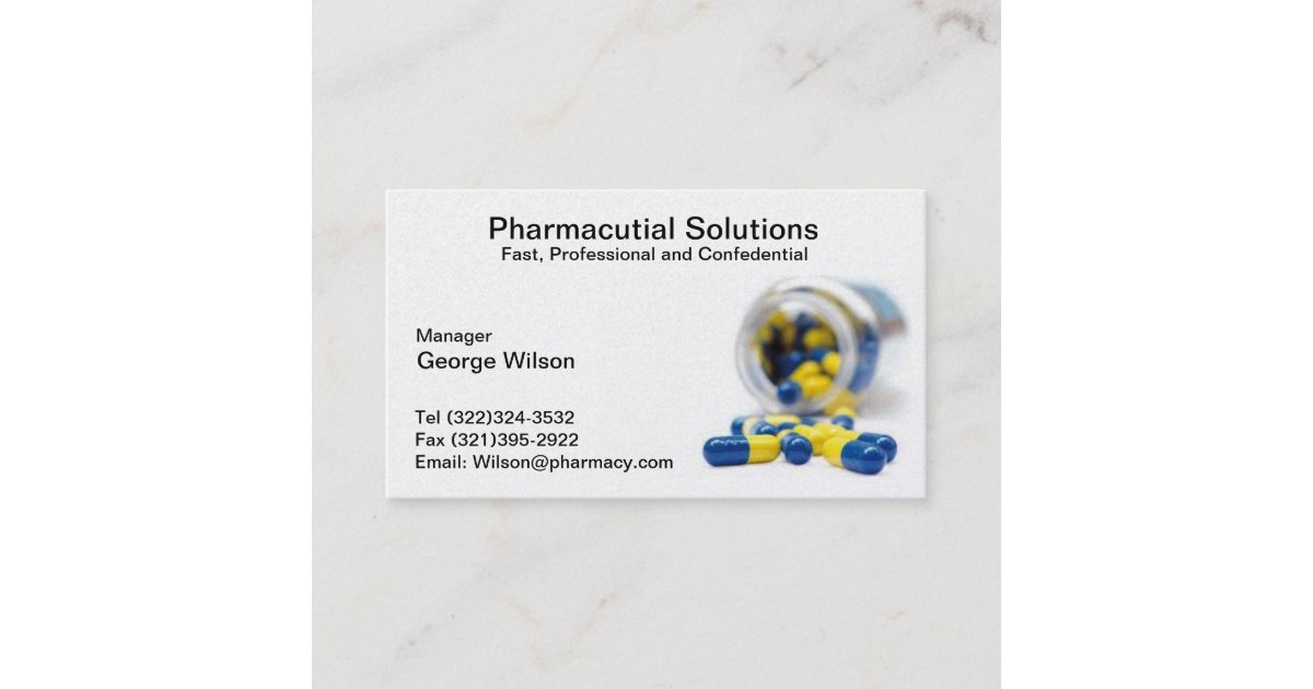 Pharmacy Pharmacist Business Card | Zazzle