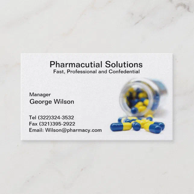 Pharmacy Pharmacist Business Card | Zazzle