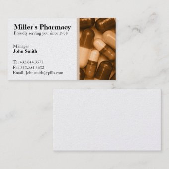 Pharmacy Pharmacist Business Card | Zazzle