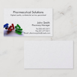 Pharmacy Pharmacist Business Card | Zazzle