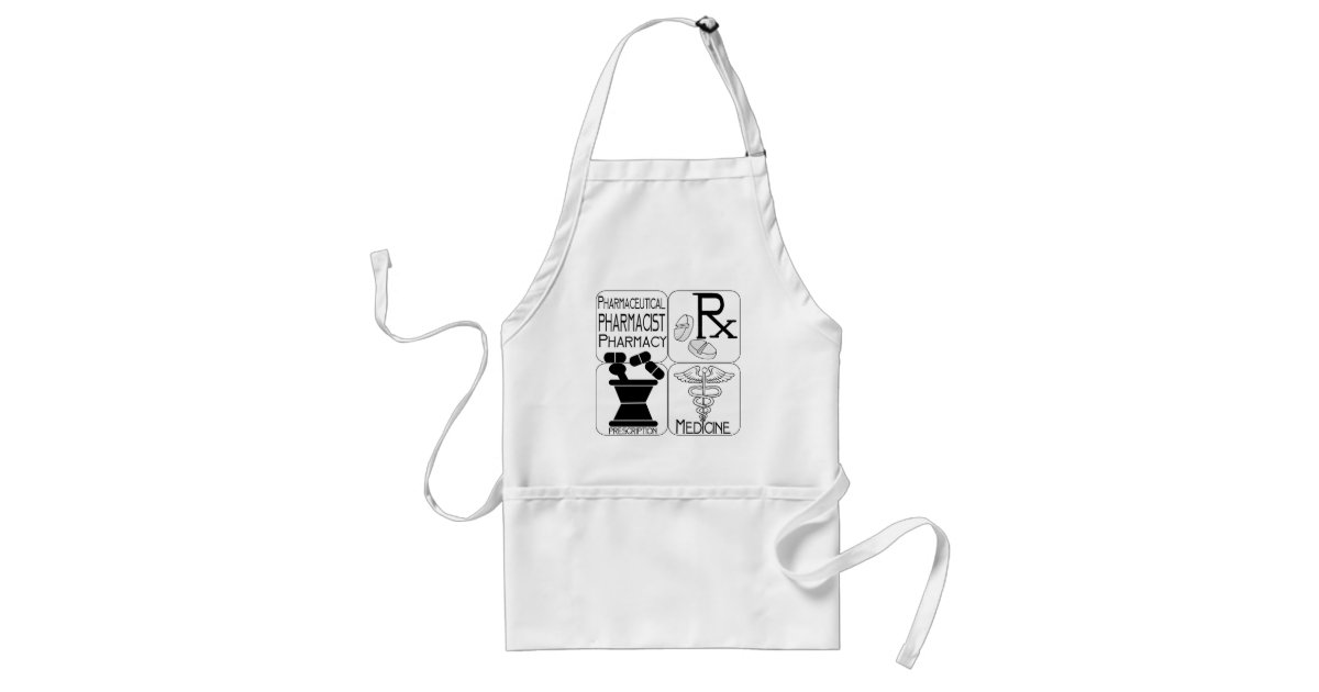 Pharmacy Pharmacist LOGO Adult Apron | Zazzle