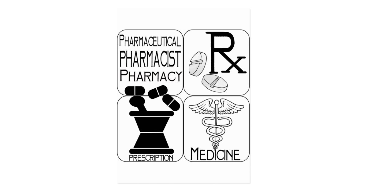 Pharmacy Pharmacist LOGO Postcard | Zazzle.com