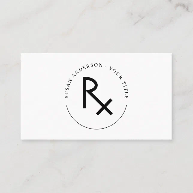 Pharmacy RX Business Card | Zazzle