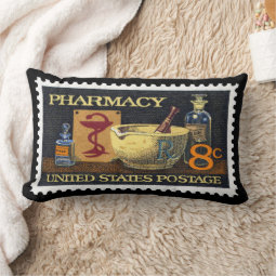 Pharmacy Rx Stamp~Pharmacist ~Druggist~Apothecary Lumbar Pillow | Zazzle