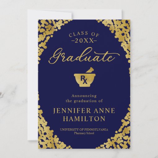 Pharmacy School Graduation Announcement Photo Card | Zazzle