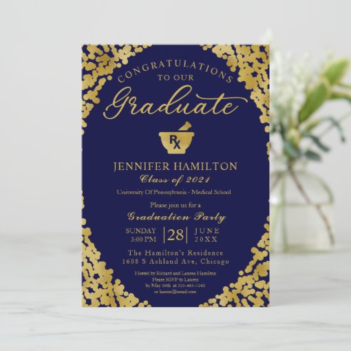 Pharmacy School Graduation Party Invitation | Zazzle