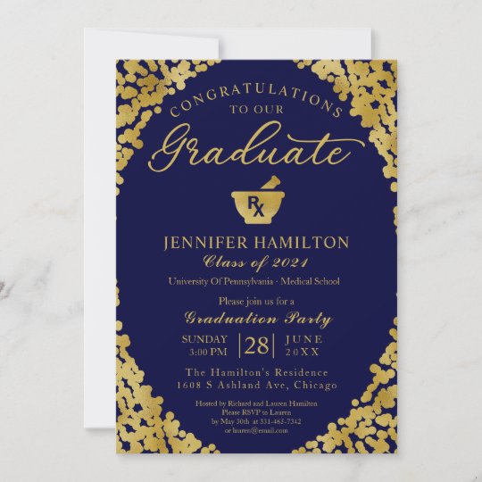Pharmacy School Graduation Party Invitation | Zazzle.com