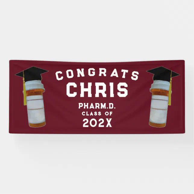 Pharmacy School Graduation Pharmacist Congrats Banner | Zazzle